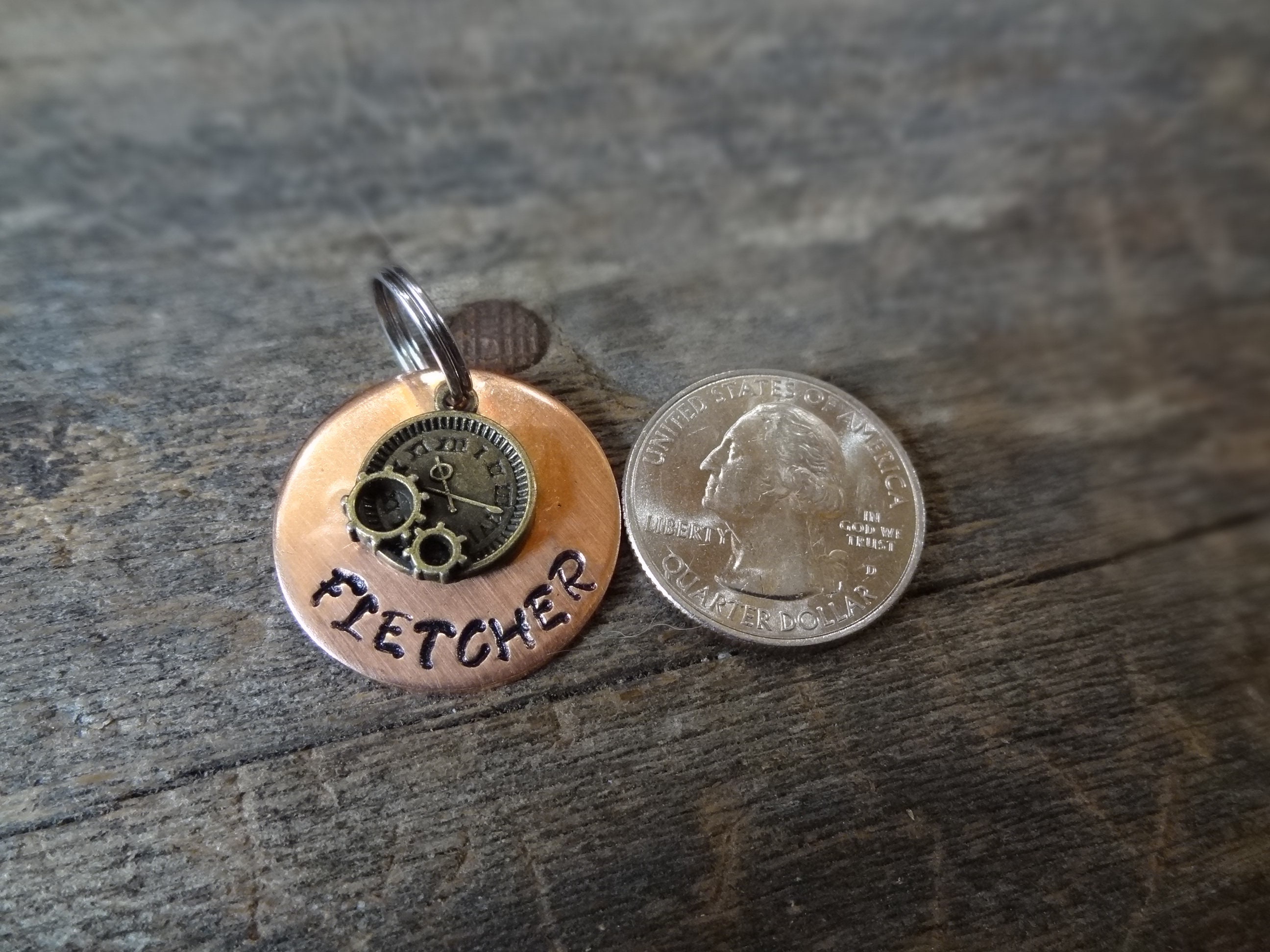 Steampunk Dog Tag, Gizmo, Gidget, Gadget,copper Dog Tag, Personalized ...