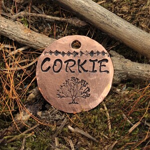 Copper Dog Tag, Tree Dog Tag,willow, Personalized Dog ID, Personalized ...