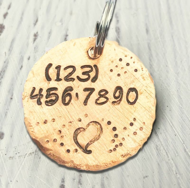 Beer Dog Tag Pet ID Tag Bottlecap Dog Collar Tag Copper | Etsy