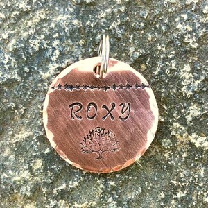 Copper Dog Tag, Tree Dog Tag,willow, Personalized Dog ID, Personalized ...