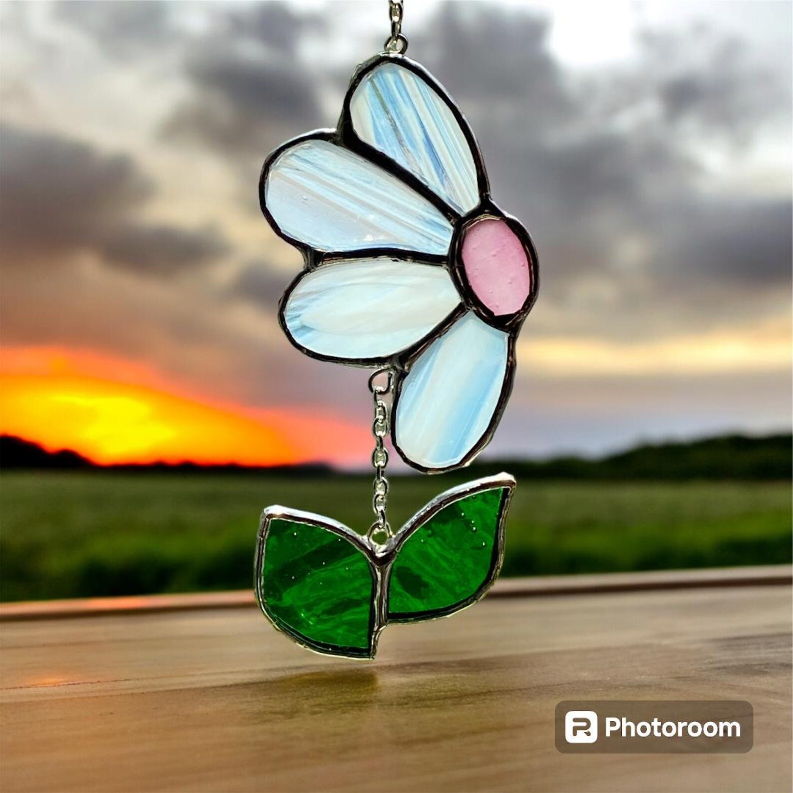 Stained Glass Droopy Daisy Suncatcher - Etsy