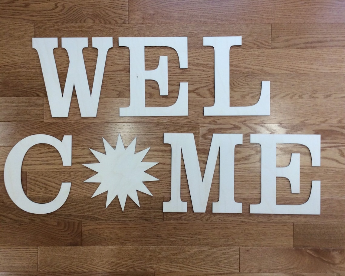 Wooden Letters for Sign DIY Welcome Sign Letters Wooden | Etsy