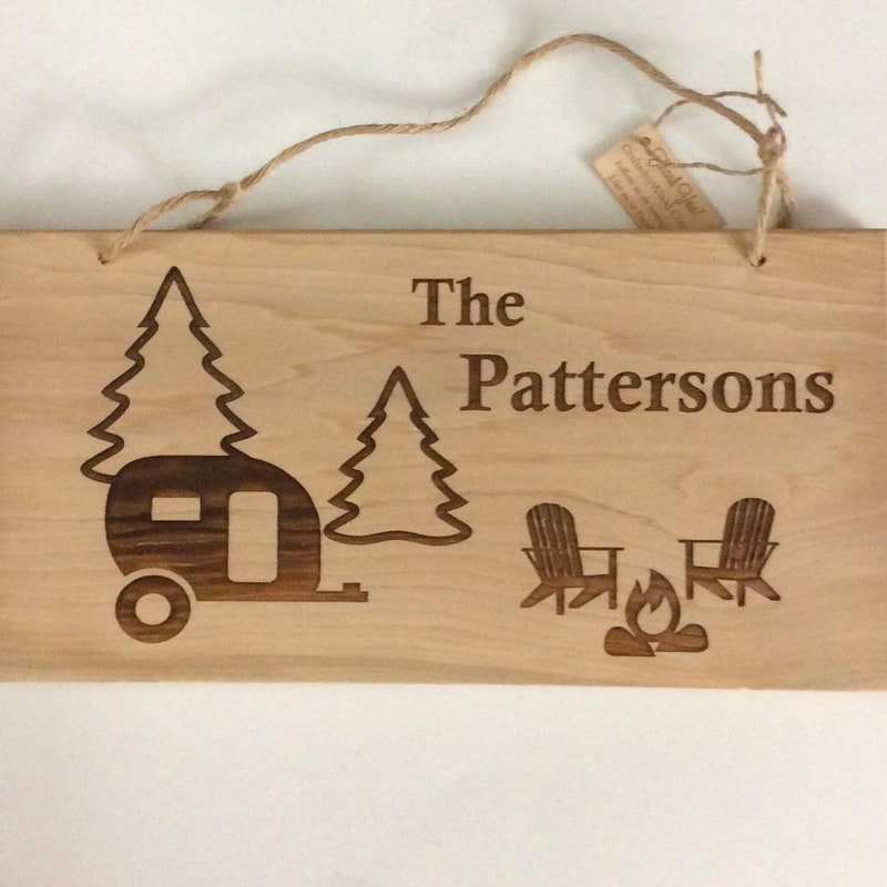 Wood Camping Sign - Etsy