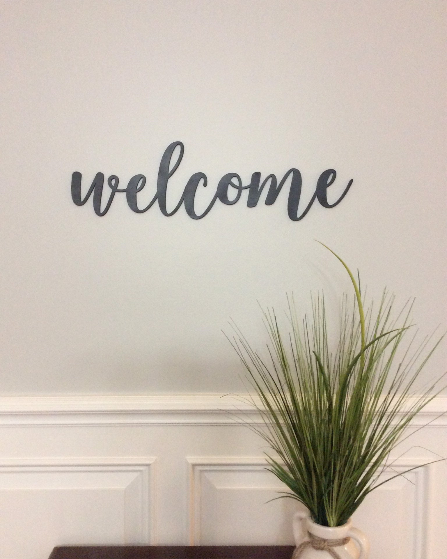 Wooden Script Welcome Sign Farmhouse Welcome Sign Custom - Etsy