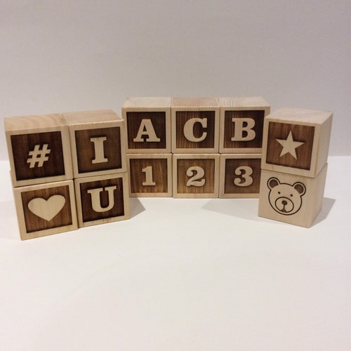 Custom Baby Name Block Wooden Letter Blocks Photo Prop - Etsy