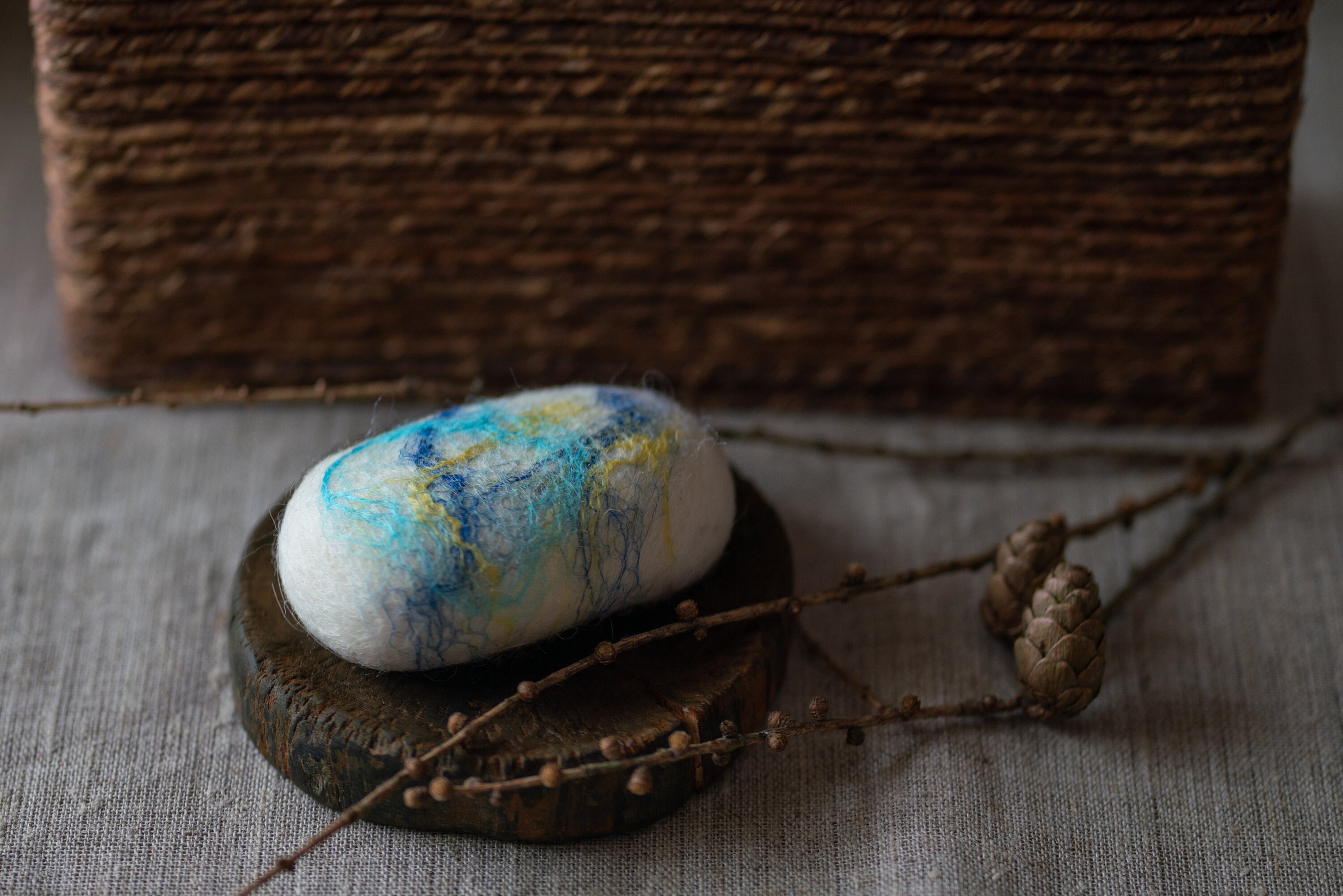 Felt Soap for Bathroom Decor Made of Wool Handmade Felted - Etsy