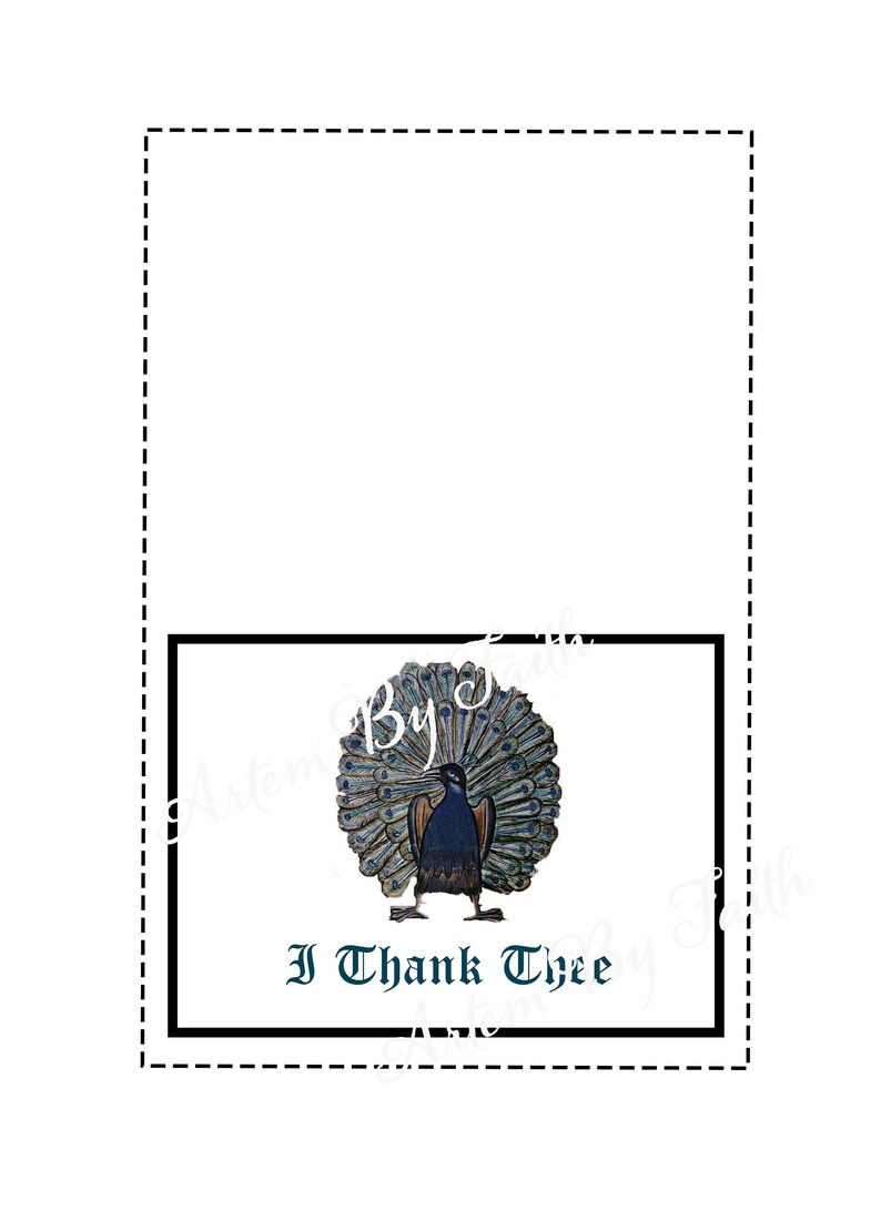 Medieval Style Blank Inside Thank You Cards Digital With Envelope - Etsy