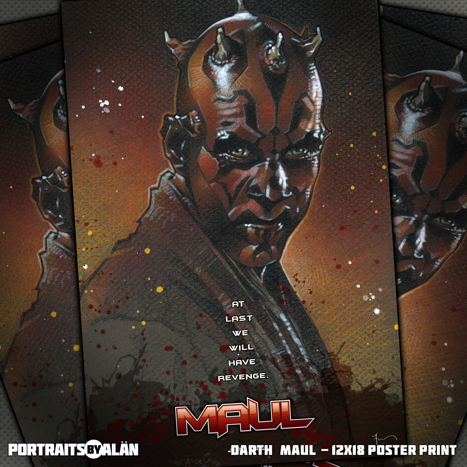 Darth Maul 12x18 Poster Fan Art Print Original Poster Design - Etsy.de