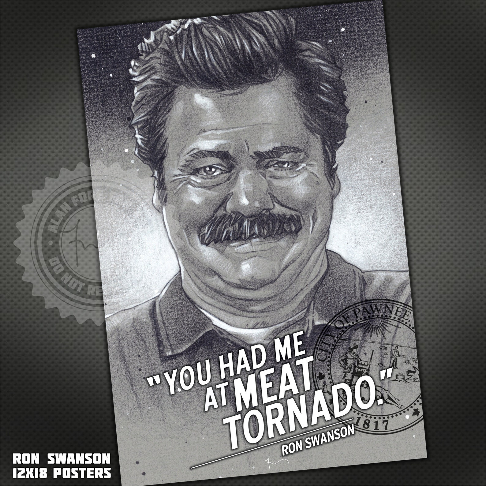 Ron Swanson Posters - Original Poster Prints of Nick Offerman From ...