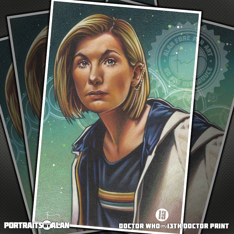 The 13th Doctor 8x12 Art Print - Original Fan Art Design of Jodie ...