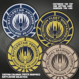 Custom Battlestar Galactica Colonial Military Patch Graphics - Etsy