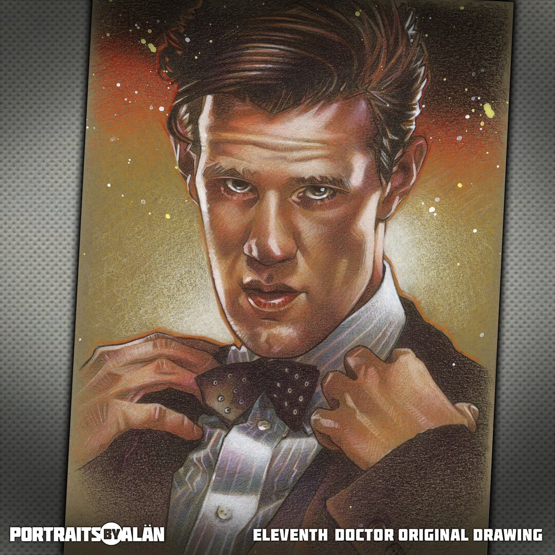 The Eleventh Doctor - Original Portrait Drawing of Matt Smith as the ...