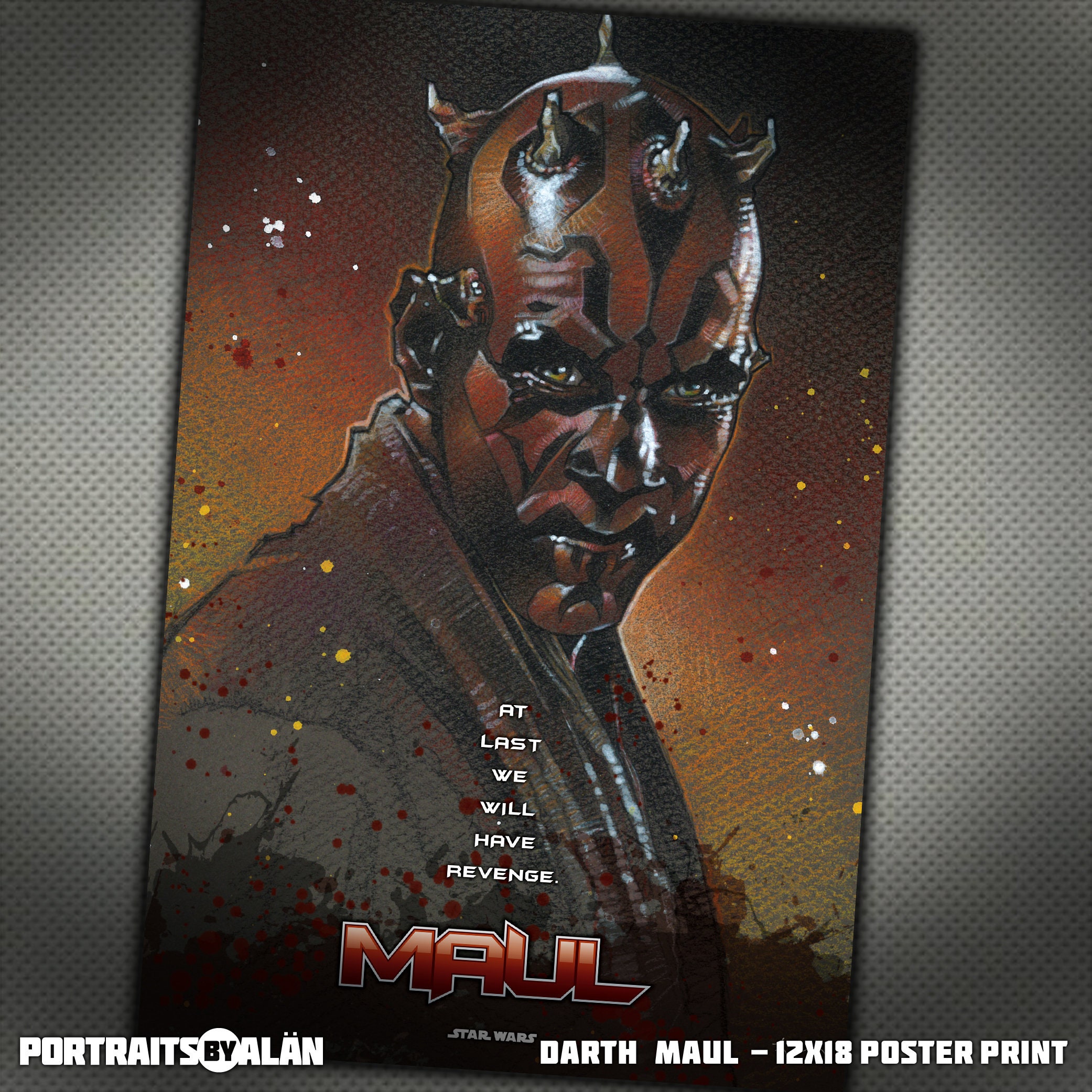 Darth Maul 12x18 Poster Fan Art Print Original Poster Design | Etsy