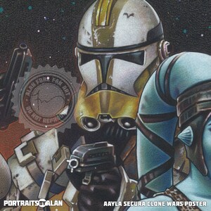 Aayla Secura and the 327th Star Corps 12x18 Poster Print - Original ...