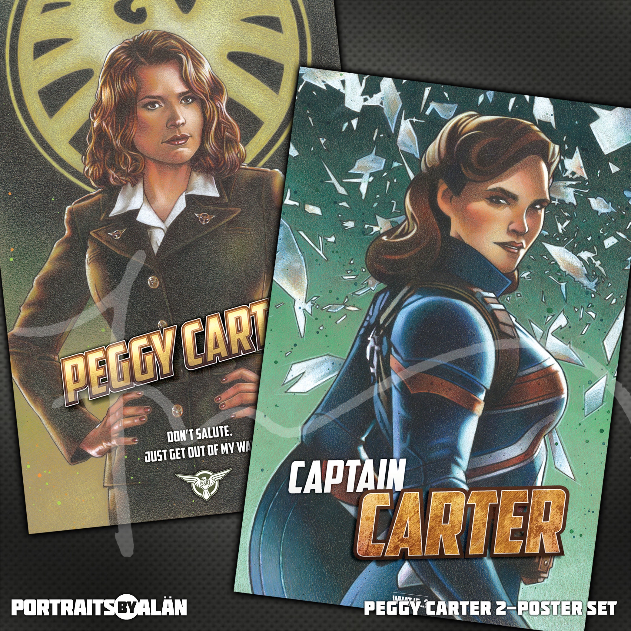 Peggy Carter 2-piece Poster Set of Hayley Atwell as the Agent Carter ...