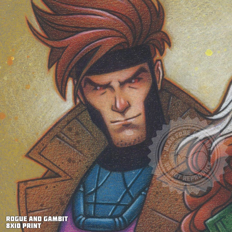 Gambit and Rogue - 8x10 Portrait of the X-men From X-men '97 - Etsy