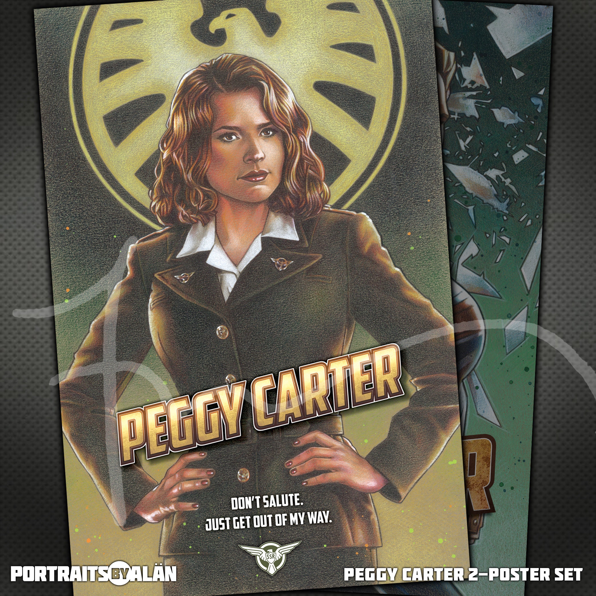Peggy Carter 2-piece Poster Set of Hayley Atwell as the Agent Carter ...