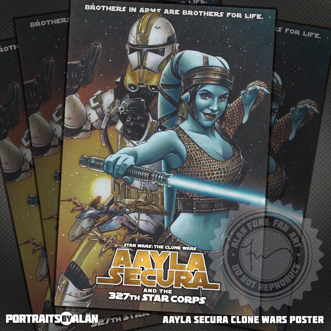 Aayla Secura and the 327th Star Corps 12x18 Poster Print - Original ...