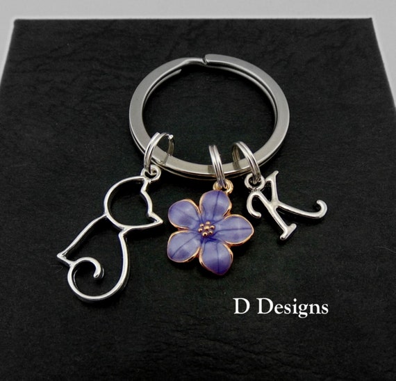 Cat Key Ring Personalised Kitten Animal Gifts - Etsy UK