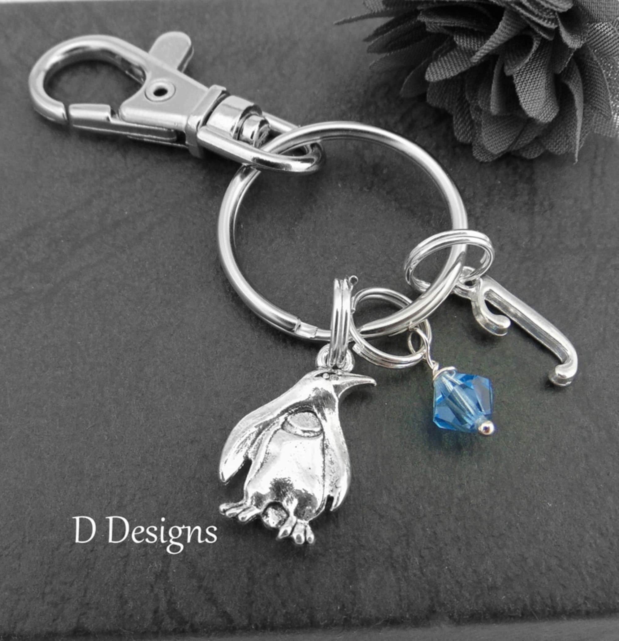 Penguin Bag Charm Wildlife Keyring Clip Charm Jewellery Gifts - Etsy