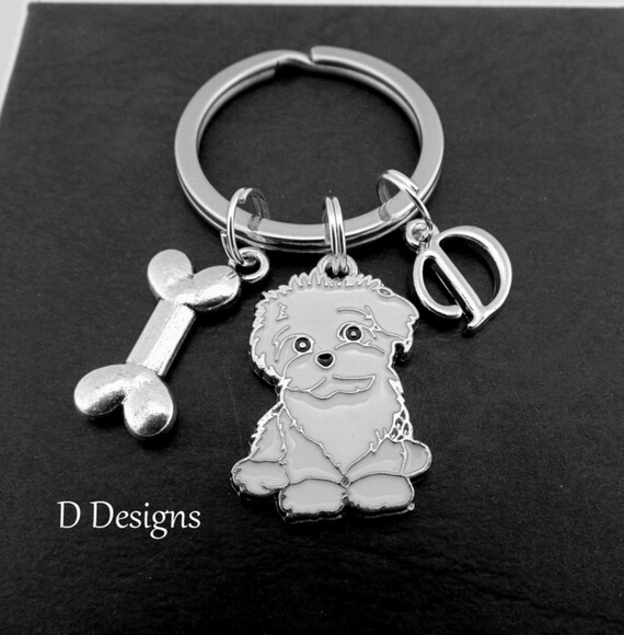 Bichon Frise Dog Keyring Personalised Pet Jewellery Gifts - Etsy