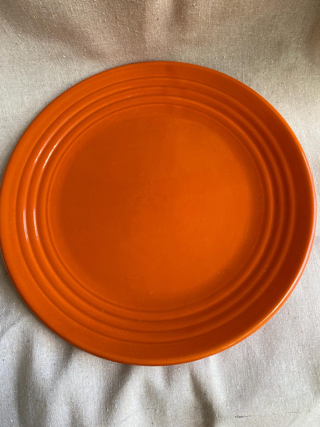 Stunning Oversized Orange Bauer Ringware 12.5” Round Chop Plate ...