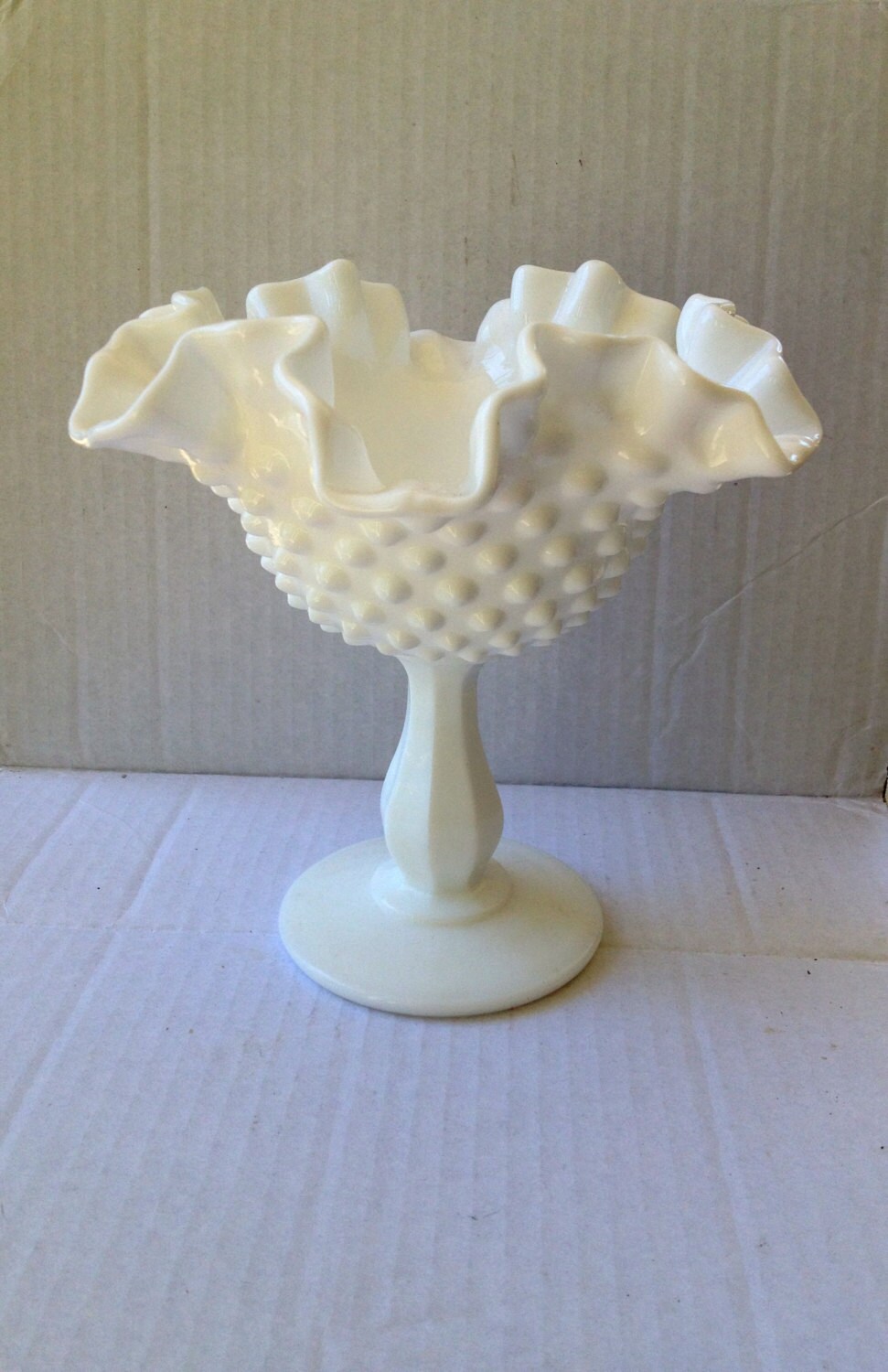 Fenton Hobnail Milk Glass Compote / Candy Dish - Etsy