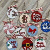 Ready to Paint - Joy Candy Cane Ornament - Etsy