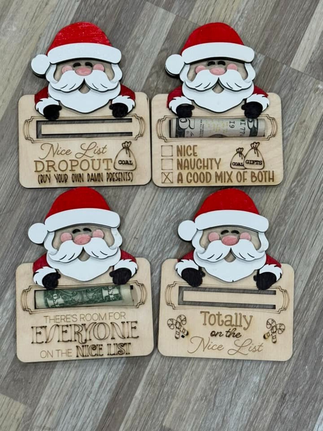 Santa Money Holder Christmas Ornament, Christmas Money Holder, Cute ...