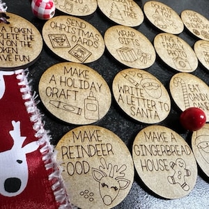 Christmas Token Set, Holiday Tokens, Christmas Countdown Ideas, Bucket ...