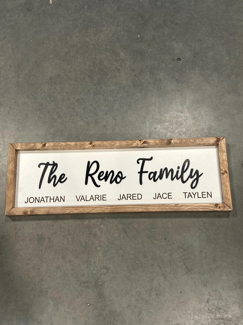 Personalized Name Wooden Sign, Custom Sign, Famed Sign, Wall Art ...