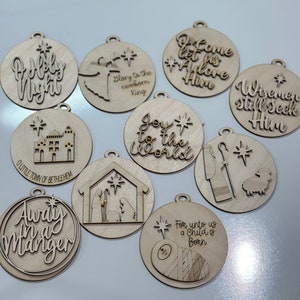 Nativity Ornaments Vol 1, Wooden, Nativity-themed, Ornaments, Christmas ...