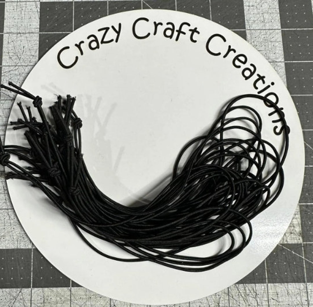 Elastic Cord 2mm Thick, Cord Elastic, Black or White Car Charm String ...