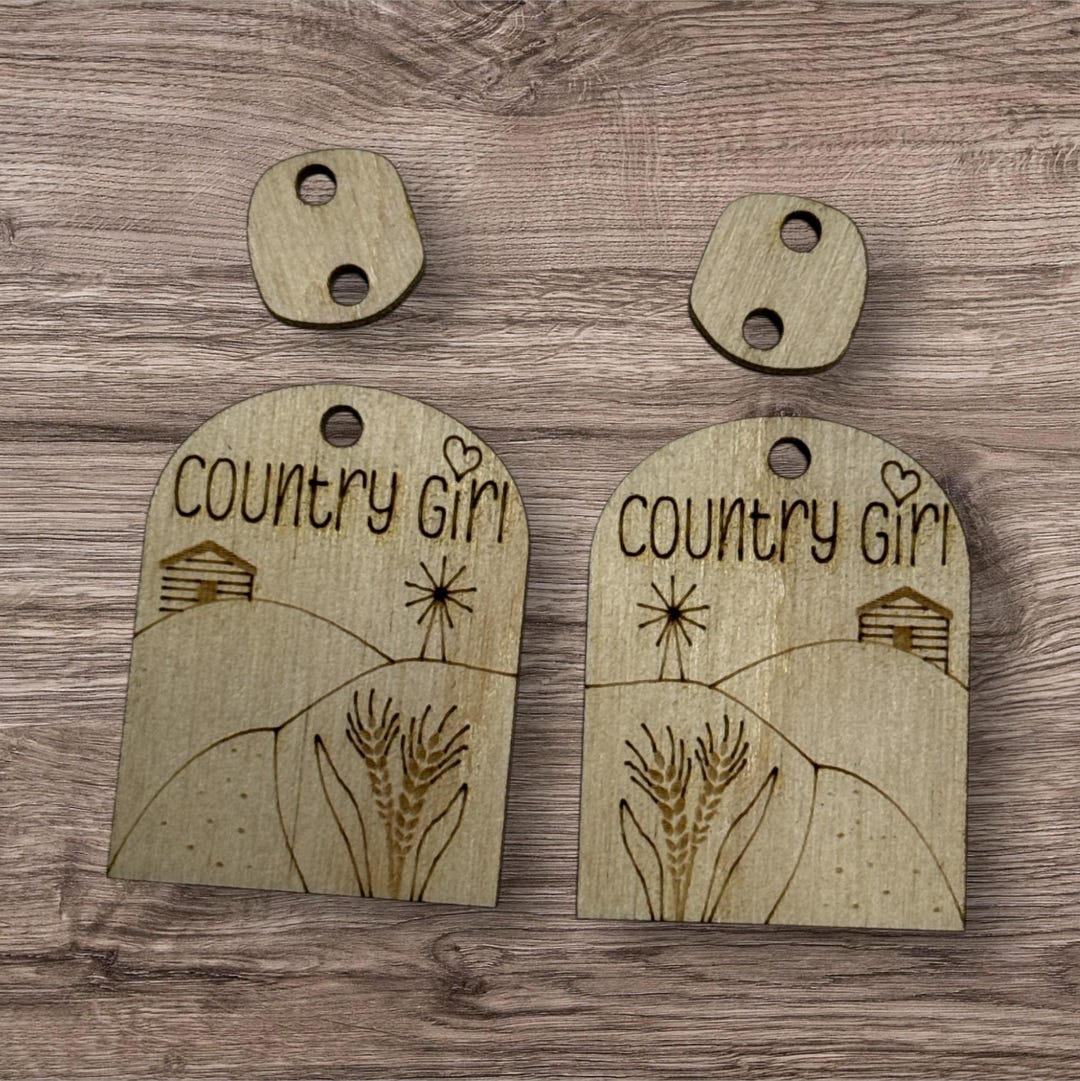 DIY Country Girl Earrings, Unfinished Country Girl Earrings, Earrings ...