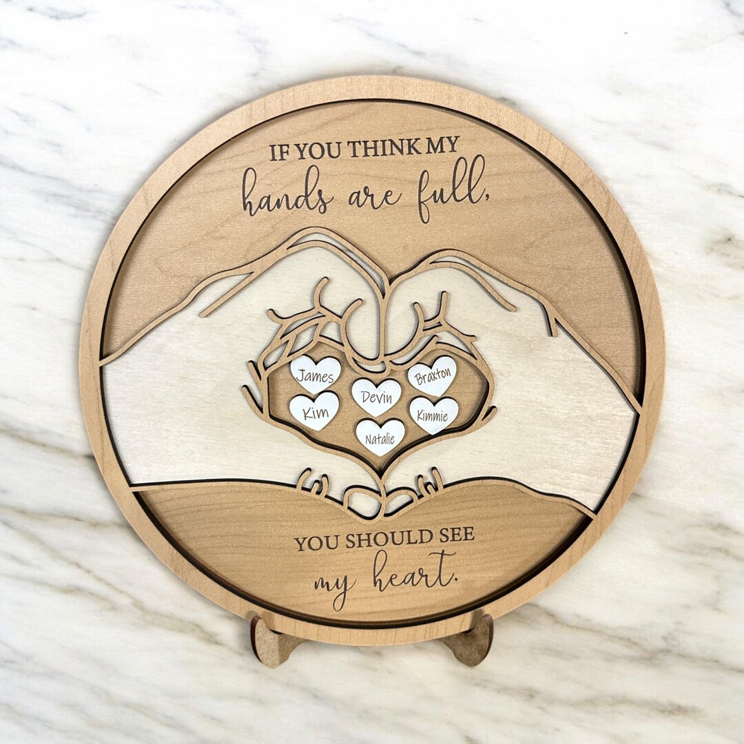 If You Think My Hands Are Full Sign, Mother's Day Sign, Hands With ...