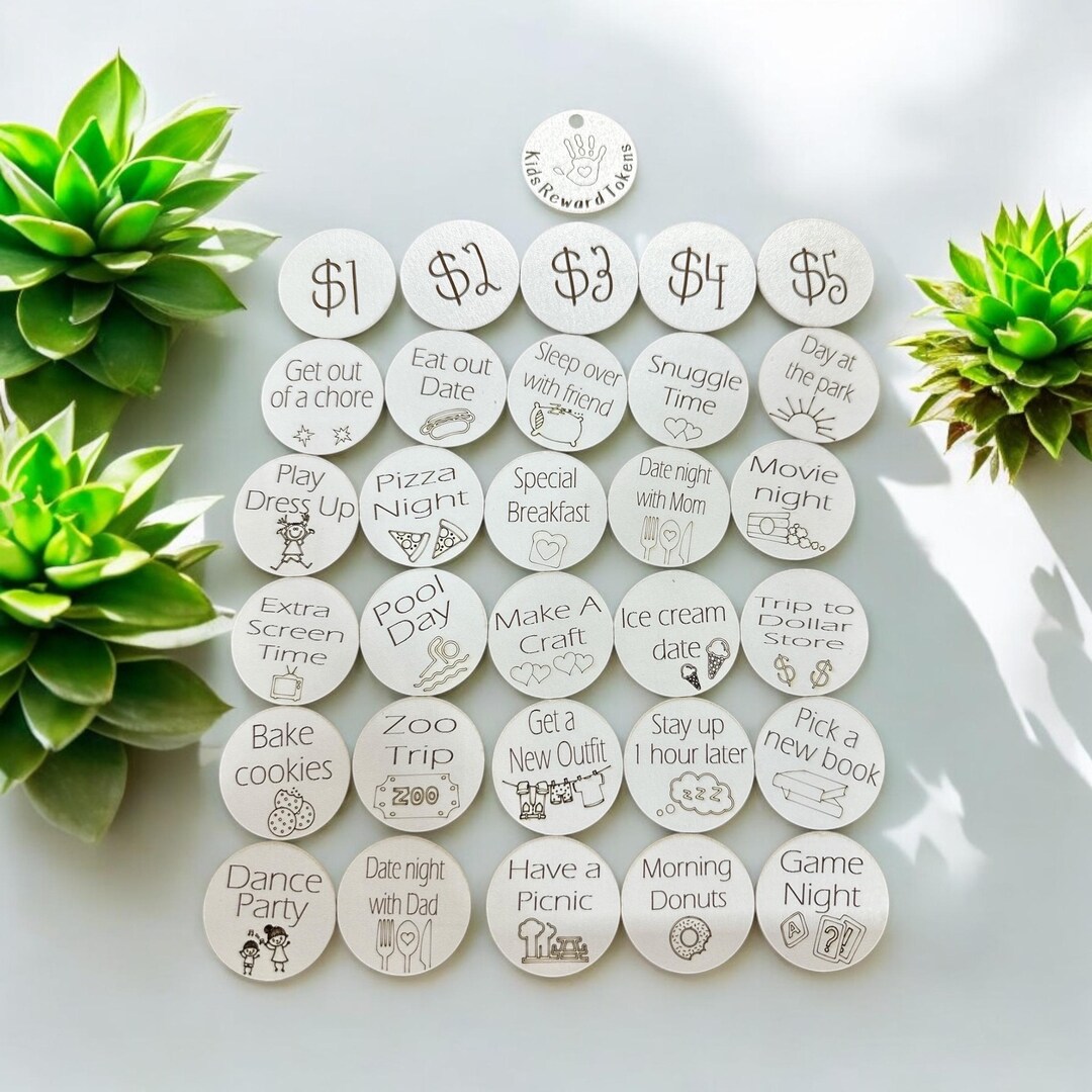 Kids Tokens, Kids Easter Tokens, Fun Tokens, Rewards Token Set, Kid’s ...