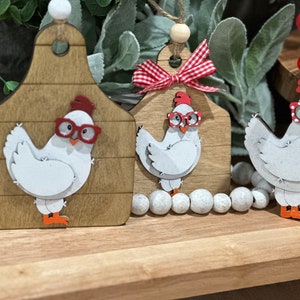 Chicken Car Charm / Chicken Bag Charm / Farm Animals Charm / Ornament ...