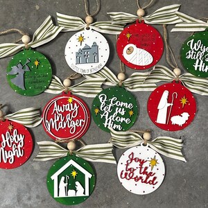 Nativity Ornaments Vol 1, Wooden, Nativity-themed, Ornaments, Christmas ...
