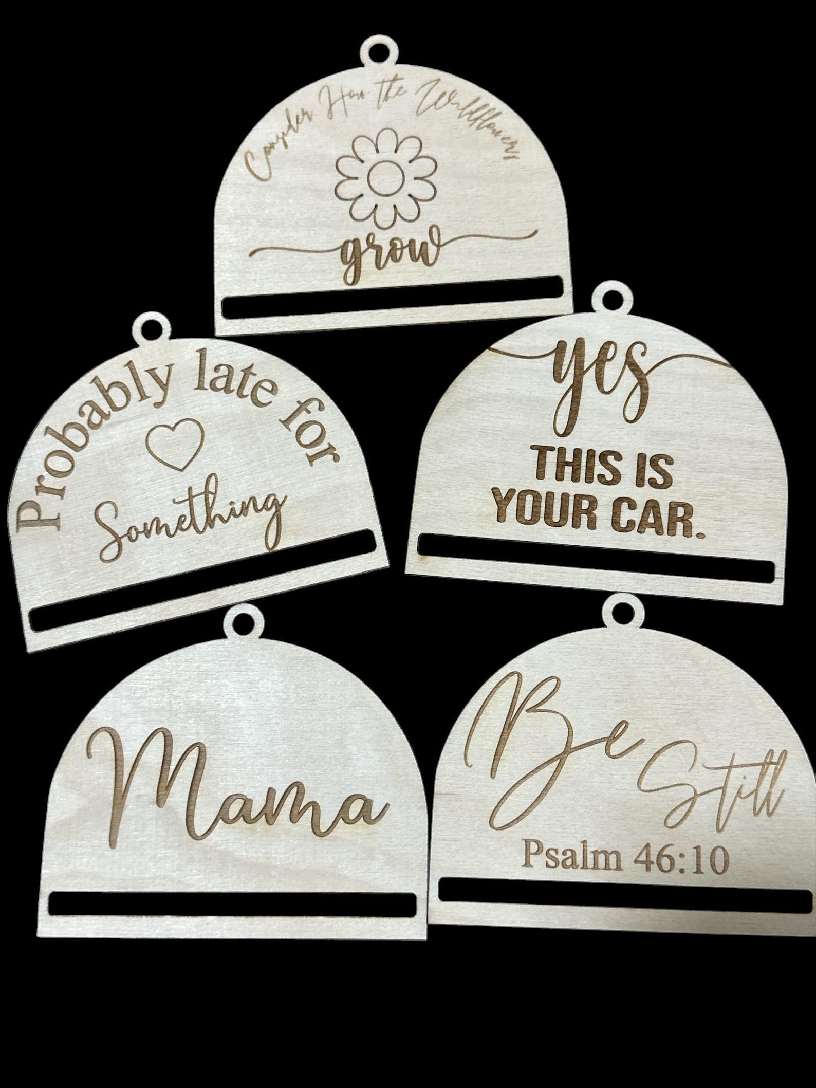 DIY Birch Car Charm Bundle, Inspirational Faith Decor, Macrame Car ...