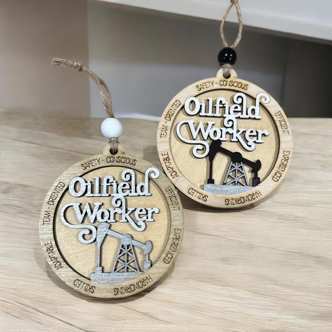 Oilfield Worker Ornament, Oil Field Worker, Oilfield Worker Christmas ...