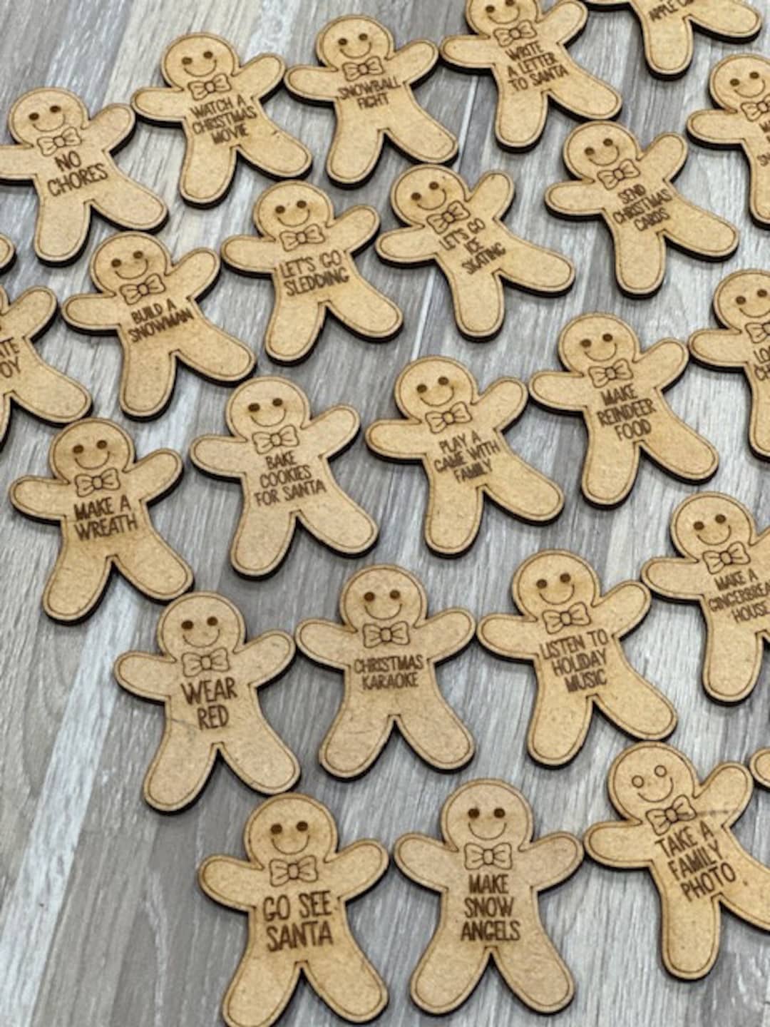 Gingerbread Christmas Tokens, Tokens, Fun Holiday Tokens, Token Set ...