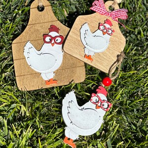 Chicken Car Charm / Chicken Bag Charm / Farm Animals Charm / Ornament ...