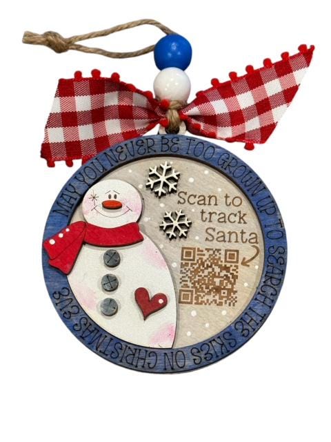 Santa Tracker Ornament, Snowman, Reindeer, Gingerbread, Santa Tracker ...