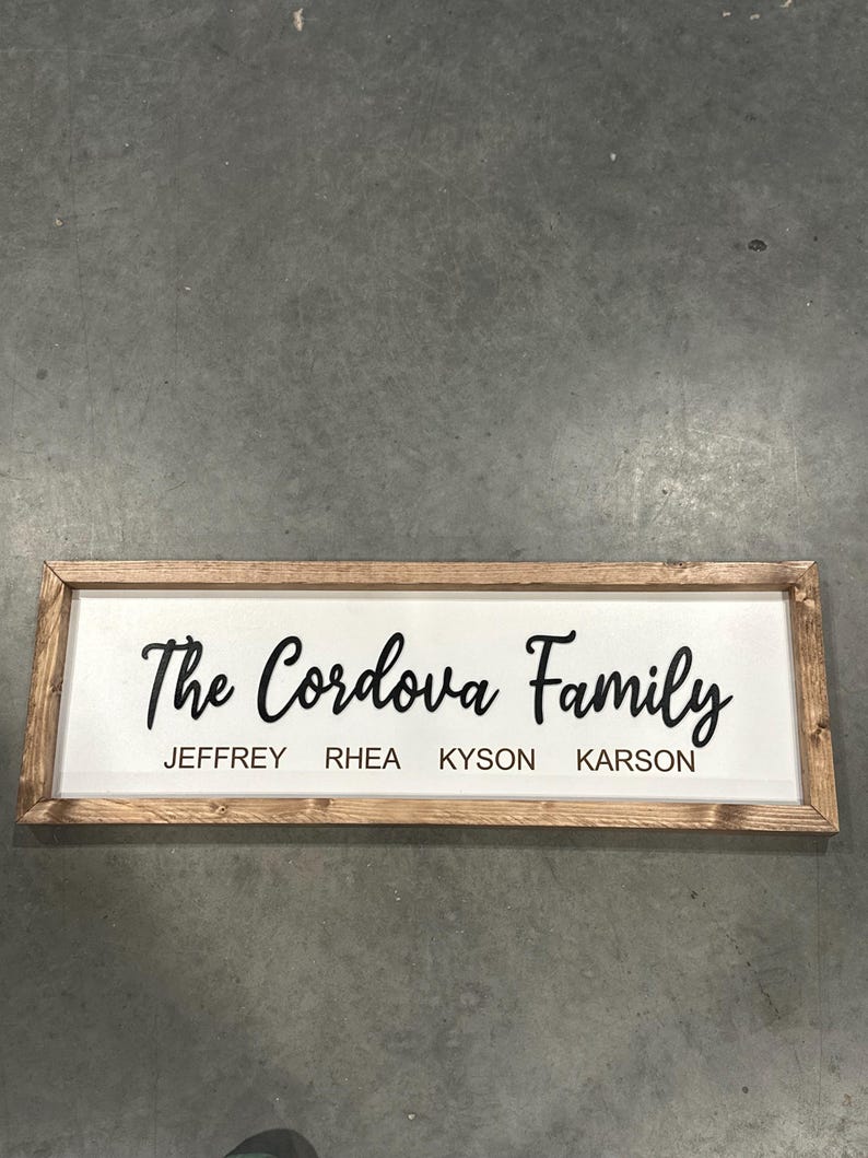 Personalized Name Wooden Sign, Custom Sign, Famed Sign, Wall Art ...