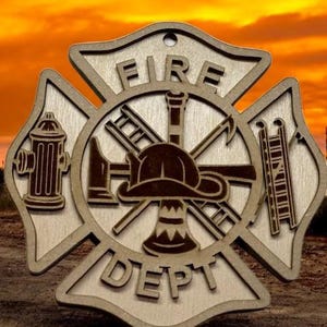DIY Fire Fighter, Fire Dept Charm, Fire Dept Unfinished, Personalized ...