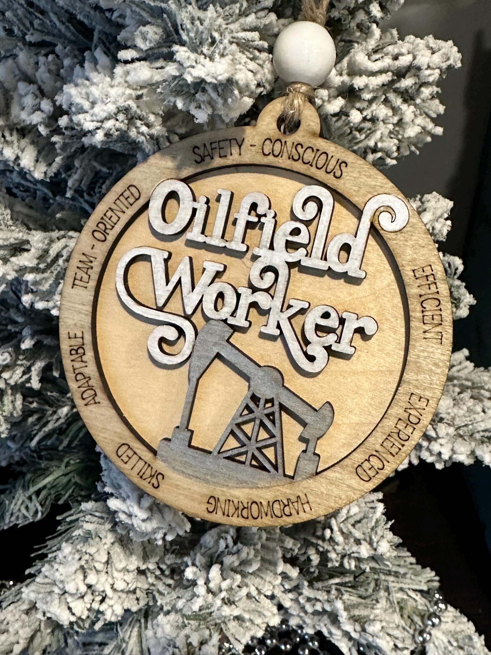Oilfield Worker Ornament, Oil Field Worker, Oilfield Worker Christmas ...