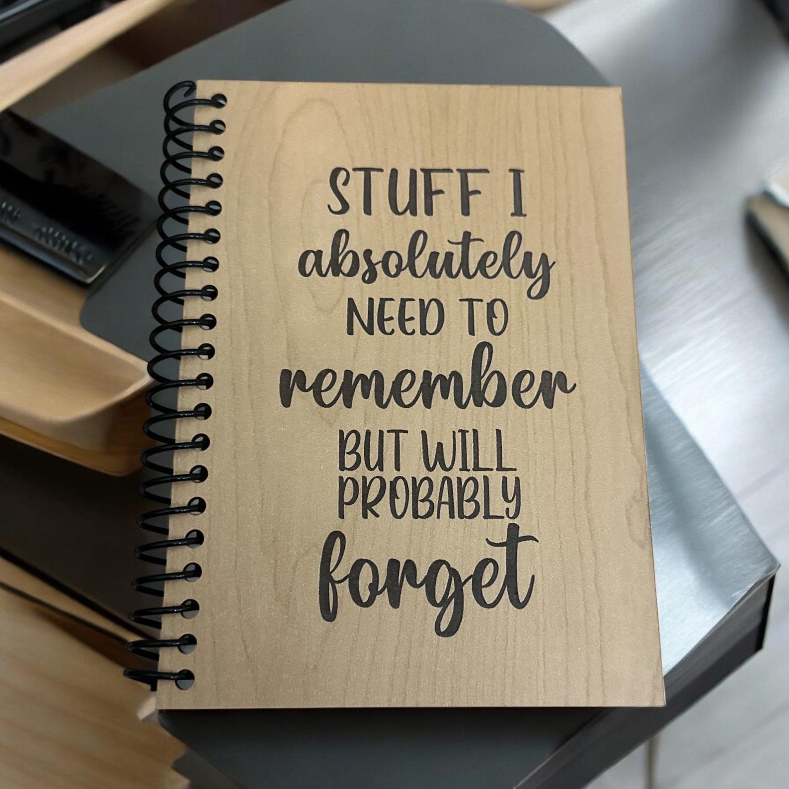 Custom Notebook, Teacher, Laser Engraved, Blank Pages, Personalized ...