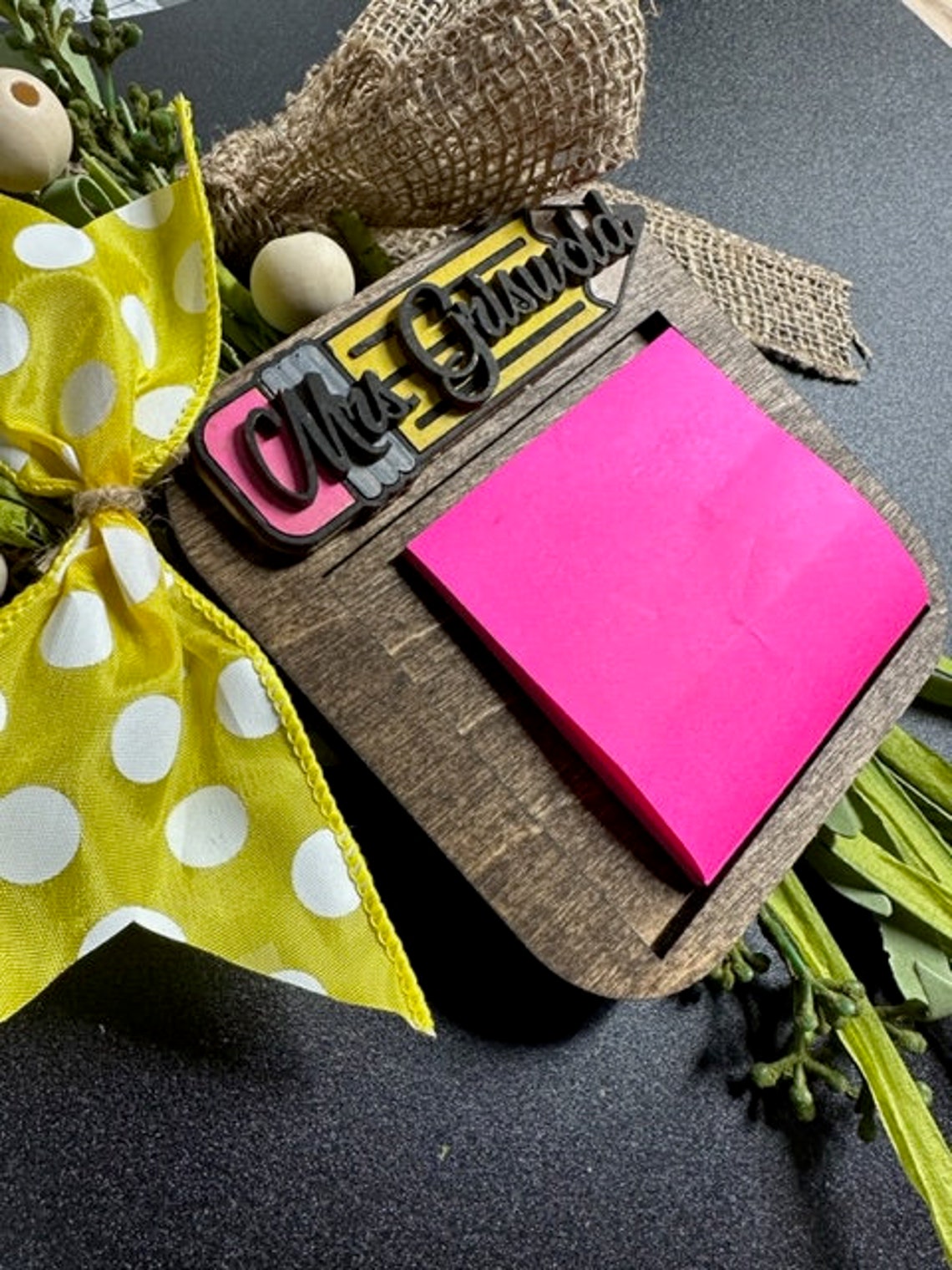 Teacher Post It Note Holder /nurse POST IT / Teacher / Nurse - Etsy