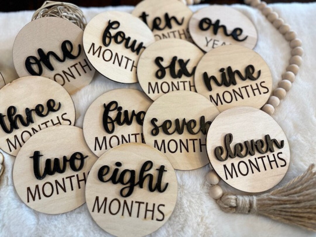 3D Baby Milestones/photo Months / Photos / New Born / Milestone ...
