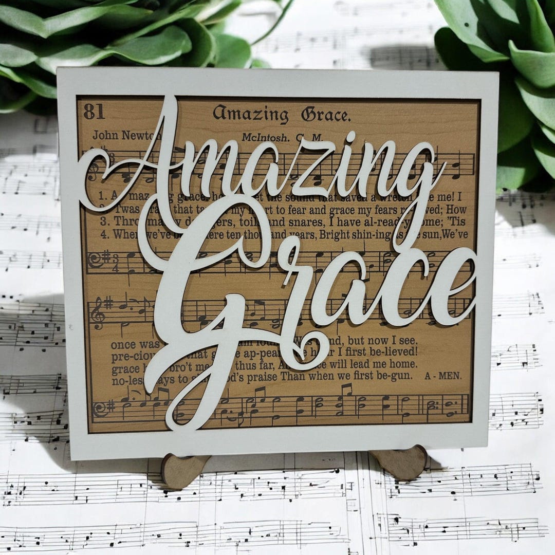 Amazing Grace Sign, Amazing Grace Sign, God, Grace, Wooden Sign, Custom ...